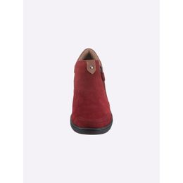 Reflexan Damen Stiefelette, Gr. 41, rot, Veloursleder, Schuhe
