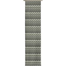Schiebegardine WIRTH, B:60cm H:225cm, gr&uuml;n, Jacquard, Baumwolle, Polyester, Wohnzimmer, Gardinen, "Benewitz"