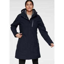 Killtec Damen Parka, blau, Gr. 48, unifarben, Obermaterial: 100% Polyester. Futter: 100% Polyester, Jacken, w&auml;rmend & winddicht & wasserabweisend