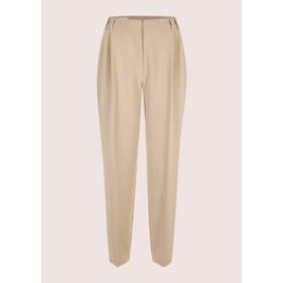 Madeleine Mode MADELEINE Damen Bundfaltenhose "Chinohose Bundfaltenhose mit Stretch-Komfort", beige, Gr. 19, Obermaterial: 78% Polyester PES. 17% Viskose CV. 5%