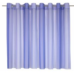 Gardine WIRTH, B:600cm H:120cm, blau, Polyester, Wohnzimmer, Gardinen, "Eloise", Store