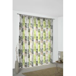 Vorhang WIRTH, B:142cm H:175cm, gr&uuml;n, Jacquard, Polyester, Wohnzimmer, Gardinen, "Jolanda"