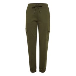 oxmo Damen Cargohose "Cargohose OXHenni", gr&uuml;n, Gr. S, Obermaterial: 73% Polyester PES. 23% Viskose CV. 4% Elasthan EL., Hosen