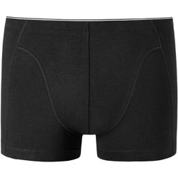 Schiesser Herren Boxer "95/5", Gr. 8, schwarz, Single Jersey, Obermaterial: 95% Baumwolle, 5% Elasthan, unifarben, Unterhosen, mit angenehm weichem,