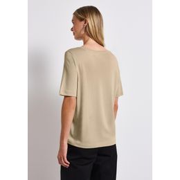 Street One Damen Print-Shirt, beige, Gr. 40, bedruckt, Web, 50% Baumwolle, 50% Modal, Shirts, im soften Baumwoll-Mix