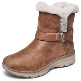 Skechers Damen Winterstiefel "EASY GOING-DREAMERS MOVE", Gr. 37, braun, Lederimitat, Schuhe, Schlupfstiefel, Snowboots, Winterschuh mit Slip-Ins