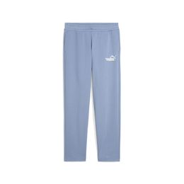 Puma M&auml;dchen Sporthose "Essentials Nature 2.0 No. 1 Logo Straight Hose M&auml;dchen", blau, Gr. 152, bedruckt, 68% Baumwolle, 32% Polyester, Hosen