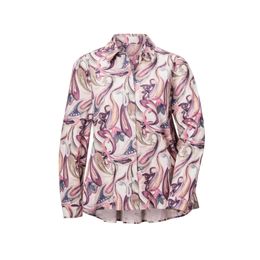 GOLDNER Damen Hemdbluse "Kurzgröße Druckbluse"rosé, gemustert, Gr. 19, Obermaterial: 100% Baumwolle CO., Blusen
