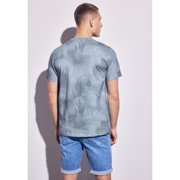 Street One MEN Herren T-Shirt, blau, Gr. XXXL, bedruckt, Web, 100% Baumwolle, Shirts, aus reiner Baumwolle
