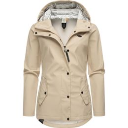 Ragwear Damen Regenjacke "YM-Marge", beige, Gr. L, Obermaterial: 100% Polyester; Innenfutter: 100% Polyester, Jacken, stylische Übergangsjacke mit