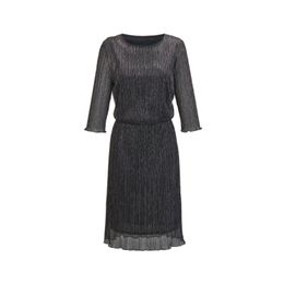 GOLDNER Damen Etuikleid "Figurschmeichelndes Kleid mit festlichem Glanz"silber, titan, schwarz, gemustert, Gr. 54, Obermaterial: 50% metallisierte