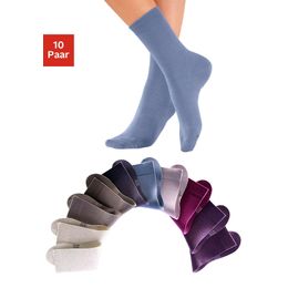 H.I.S. H.I.S Herren Freizeitsocken, Gr. 35, bunt, Obermaterial: 76% Baumwolle, 23% Polyamid, 1% Elasthan, unifarben, Socken, mit weichen Rippb&uuml;ndchen