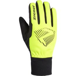 Ziener Kinder Fahrradhandschuhe "DOMMI-Z BIKE JUNIOR"poison gelb, Gr. XL, Kunstfaser, Handschuhe, warm, winddicht, wasserabweisend, atmungsaktiv,