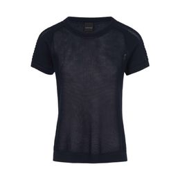 Madeleine Mode MADELEINE Damen Longpullover "Pullover Netzpullover aus Supima-Baumwolle", blau, Gr. 36, Obermaterial: 100% Baumwolle CO., Pullover