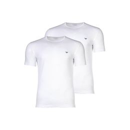 Emporio Armani Herren T-Shirt "T-Shirt SOFT TOUCH BAMBOO VISCOSE 2er Pack", wei&szlig;, Gr. S, Obermaterial: 95% Viskose CV. 5% Elasthan EL., Shirts