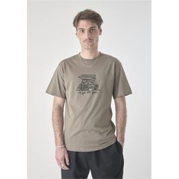 Cleptomanicx Herren T-Shirt "Classic Tee Got the Goods", braun, Gr. XL, bedruckt, 100% Baumwolle, Shirts, mit lockerem Schnitt
