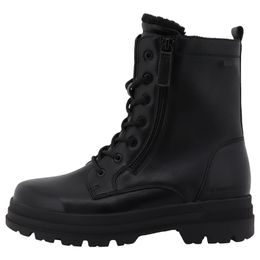 Tom Tailor Damen Winterstiefelette, Gr. 38schwarz, Lederimitat, Basic, Schuhe, Winterboots, Schn&uuml;rboots mit Blockabsatz