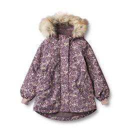 Wheat Jungen Outdoorjacke "Mathilde Tech", lila, Gr. 122, Web, Obermaterial: 100% Polyester. Fleece: 100% Polyester. Futter: 100% Polyester.