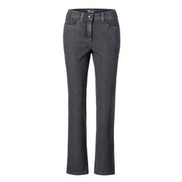 GOLDNER Damen Regular-fit-Jeans "Klassische Jeanshose Carla", grau, Gr. 46, Obermaterial: 78% Baumwolle CO. 20% Polyester PES. 2% Elasthan EL., Jeans