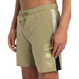 Quiksilver Herren Trainingsshorts "Omni Training 17"", gr&uuml;n, Gr. S, Obermaterial: 88% Polyester, 12% Elasthan;, Hosen