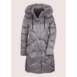 Madeleine Mode MADELEINE Damen Steppjacke "Wintermantel Kapuzenjacke mit Fancy-Stepp"graphit, Gr. 36, Obermaterial: 100% Polyamid PA., Jacken