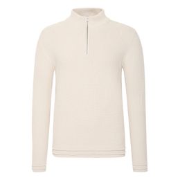 Casual Friday Herren Troyer "Troyer CFKARL halfzip structured knit", beige, Basic, Gr. XXXL, unifarben, Grobstrick, Obermaterial: 100% Baumwolle CO.,