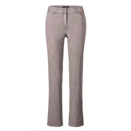 GOLDNER Damen Stretch-Jeans "Kurzgr&ouml;&szlig;e Denimhose mit Stretchkomfort", beige, Gr. 23, Obermaterial: 83% Baumwolle CO. 16% Polyester PES. 1% Elasthan