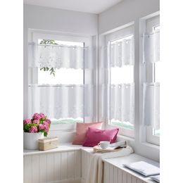 Querbehang HEINE HOME, B:120cm H:30cm, wei&szlig;, Polyester, Gardinen