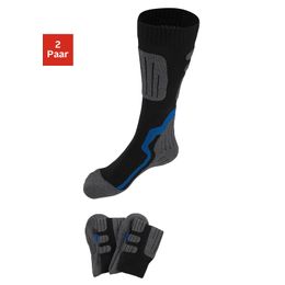 H.I.S. H.I.S Damen Kniestr&uuml;mpfe, Gr. 43, schwarz, Baumwolle, Baumwollmischung, Elasthan, Polyamid, gemustert, Socken, ideal f&uuml;r Wintersportaktivit&auml;ten