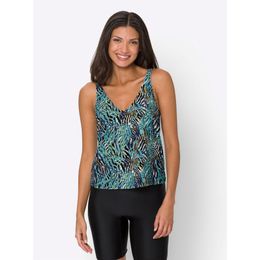 Damen Tankini-Top, blau, Gr. 54, Polyamid, Bikini-Oberteile