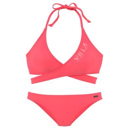 Venice Beach Damen Triangel-Bikini, rot, Gr. 34, unifarben, Polyamid, Bikini-Sets, mit Top zum Wickeln