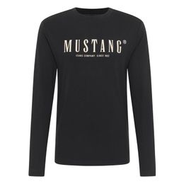 Mustang Herren Langarmshirt "Herren Style Asheville"anthrazit, Gr. XL, Jersey, 100% Baumwolle, Shirts