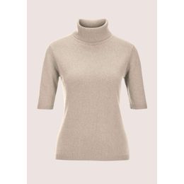 Madeleine Mode MADELEINE Damen Longpullover "Pullover Kaschmirpullover mit Rollkragen"dunkelpuder, Gr. 44, Obermaterial: 100% Kaschmir WS., Pullover