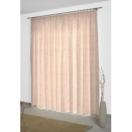 Vorhang WIRTH, B:132cm H:225cm, orange, Jacquard, Baumwolle, Polyester, Wohnzimmer, Gardinen, "Gospic"