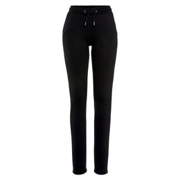 Vivance Damen Jogginghose, Gr. 36, schwarz, angeraute Sweatware, Obermaterial: 50% Polyester, 30% Viskose, 20% Baumwolle, unifarben, Basic, Hosen,
