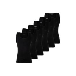 BOSS Herren Unterhemd "Unterhemd TankTop6P RibClassic 6er Pack", schwarz, Gr. S, Obermaterial: 100% Baumwolle CO., Unterhemden
