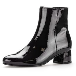 Gabor Damen Stiefelette, Gr. 38, schwarz, Lackleder, gl&auml;nzend, Schuhe, mit Best Fitting-Ausstattung