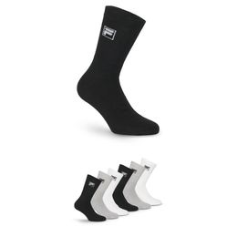 Fila Herren Sportsocken "UNISEX CREW TENNIS FULL TERRY SOCKS", Gr. 35, schwarz-wei&szlig;, Baumwolle, Elasthan, Polyester, uni und meliert, Socken,