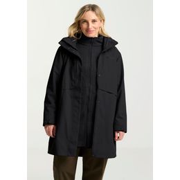 Jack Wolfskin Damen 3-in-1-Funktionsmantel "BAYLIGHT 3IN1 COAT W", schwarz, Gr. L, Obermaterial: 100% Polyester. Futter: 100% Polyester. Innenjacke: