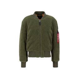 Herren Bomberjacke "MA-1 Teddy", grün, Gr. XXL, Alpha Industries, Obermaterial: 100% Polyester; Futter: 100% Polyester; Füllung: 100% Polyester,