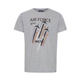 INDICODE Herren T-Shirt "T-Shirt IDRonny", grau, Gr. M, Obermaterial: 100% Baumwolle CO., Shirts