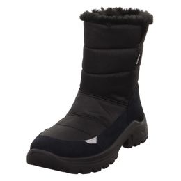 Superfit Damen Winterstiefel "AURORA WMS: Mittel", Gr. 35, schwarz, Polyester, Veloursleder, Schuhe, Snowboots mit Schurwolle, Gr&ouml;&szlig;enschablone zum