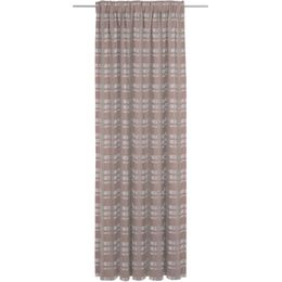 Vorhang WIRTH, B:132cm H:225cm, rot, Jacquard, Baumwolle, Polyester, Wohnzimmer, Gardinen, "Laufenberg"