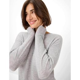 Brax Damen Strickpullover "Style LIZ", grau, Gr. 40, Strick, 90% Schurwolle, 10% Kaschmir, Pullover