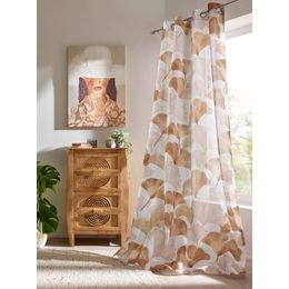 Gardine HEINE HOME, B:140cm H:245cm, braun, Polyester, Gardinen