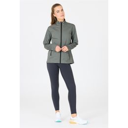 Endurance Damen Laufjacke "Kommy", grau, Gr. 46, unifarben, 100% Polyester, Jacken, mit 4 Wege- Stretch