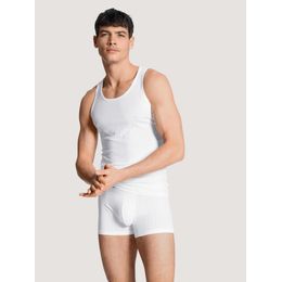 Calida Herren Muskelshirt "Pure & Style", Gr. XXL, wei&szlig;, Obermaterial: 94% Baumwolle, 6% Elasthan, unifarben, Basic, Shirts, Rundhals-Ausschnitt,