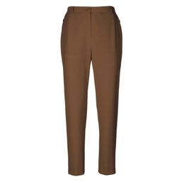 GOLDNER Damen Stoffhose "Kurzgr&ouml;&szlig;e Hose Carla mit Rippenstruktur"rost, Gr. 23, Obermaterial: 64% Polyester PES. 32% Viskose CV. 4% Elasthan EL., Hosen