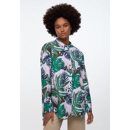 Eterna Damen Klassische Bluse "OVERSIZE", gr&uuml;n, Gr. 48, 70% cotton, 30% Lyocell, Blusen