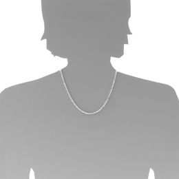OSTSEE-SCHMUCK Damen Silberkette "OSTSEE-SCHMUCK Kette Singapur 3,3 mm Kette Singapur 3,3 mm", 50cm, Silber 925 (Sterlingsilber), L: 42, silber,
